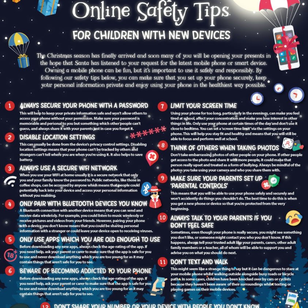 Priory Woods School & Arts College - Smartphone Online Safety Tips